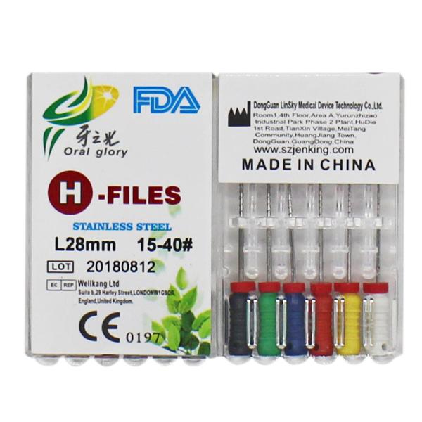 Stainless Steel / Niti Endo Hand Files With Excellent Fracture ...