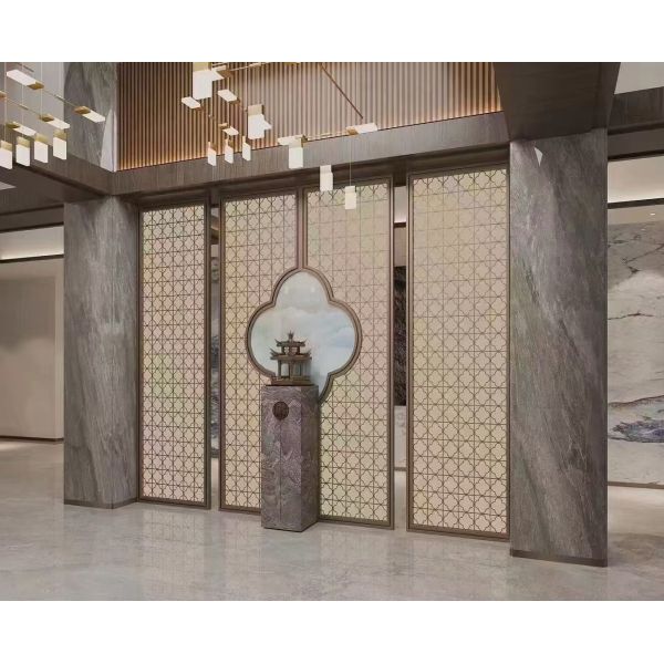 304 Grade Stainless Steel Screen Partition Laser Cut Geometric Patterns ...
