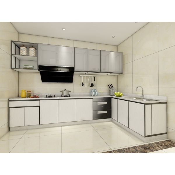 Unique E1 Grade Particle Board Kitchen Cabinets With Melamine Faced ...