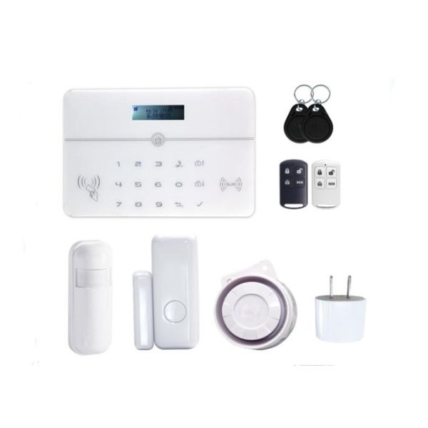 GSM PSTN Wireless Security Alarm System 12 Wireless 4 Wired Zones ...